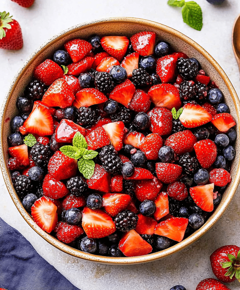 Summer Mixed Berry Fruit Salad Recipe - ymrecipes.com