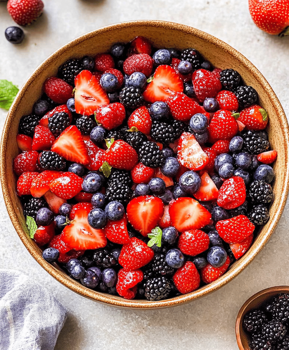 Summer Mixed Berry Fruit Salad Recipe - ymrecipes.com